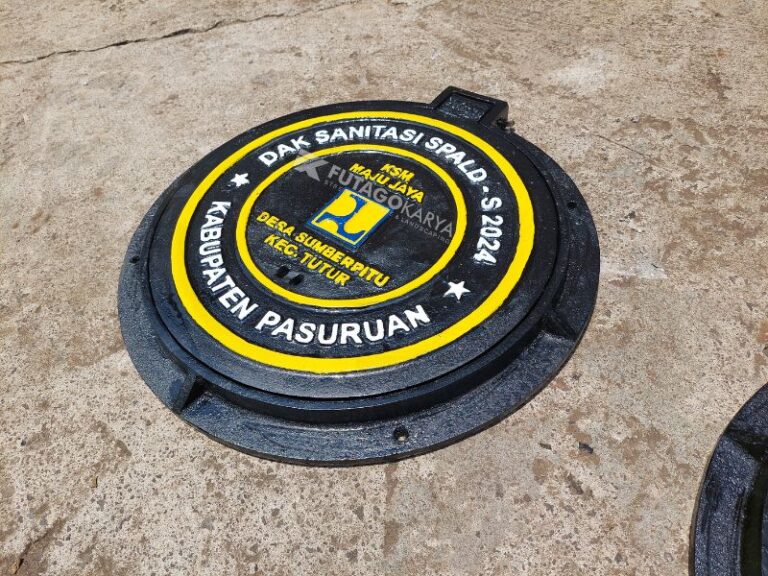 Tutup Manhole Besi Cast Iron Bahan Kuat - Futago Karya