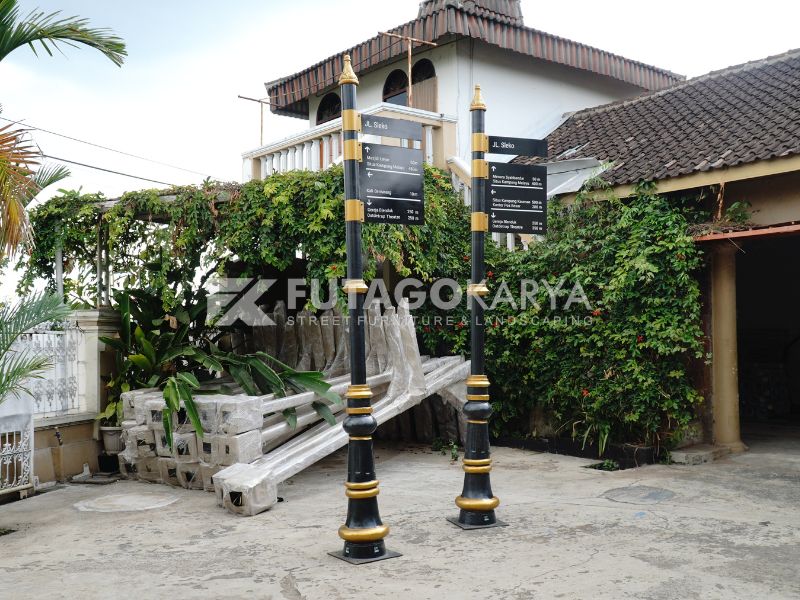 Jasa Pembuatan Tiang Papan Nama Jalan Estetika - Futago Karya